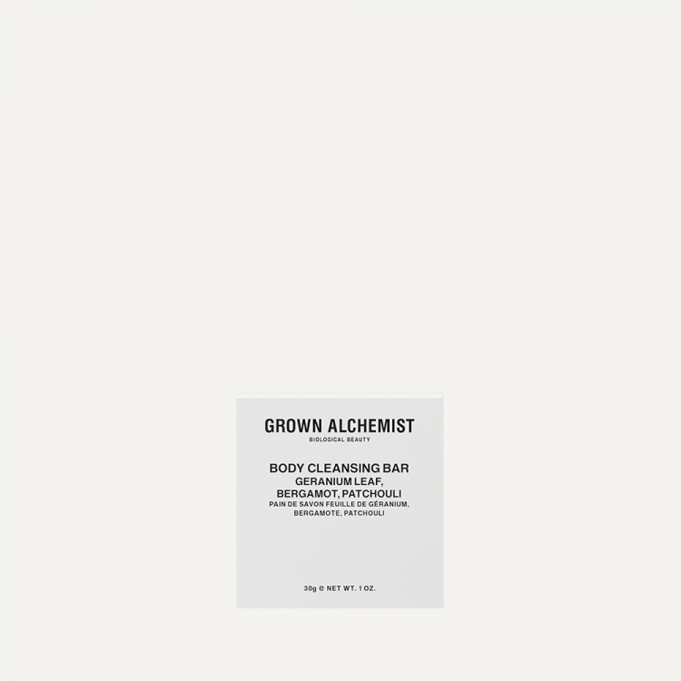 GROWN ALCHEMIST SOAP, SQUARE AMBER SOAP BAR IN A WHITE BOX 30G